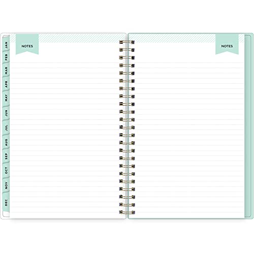Day Designer for Blue Sky 2023 Weekly and Monthly Planner, 5" x 8", Frosted Cover, Wirebound, Secret Garden Mint (140103-23)