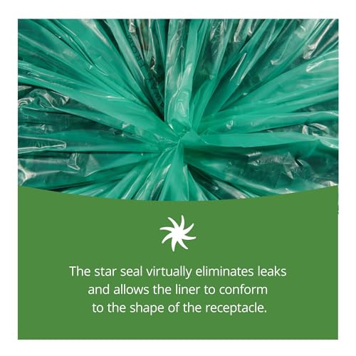 STOUT by Envision G3340E11 Controlled Life-Cycle Plastic Bags, 33" x 40", 33 gal capacity, 1.10 mil thickness, Green (Pack of 40)