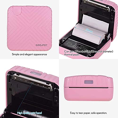 XXXDXDP Mini Printer, 58mm Portable Barcode SD 203Dpi Photo Pocket Mobile Thermal Printer (Color : D)