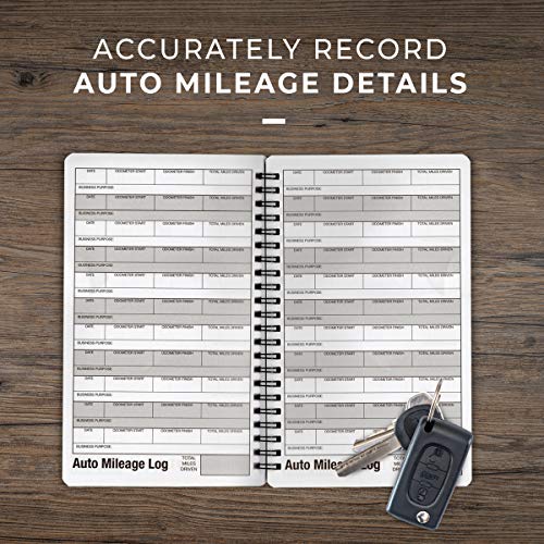Auto Mileage & Expense Notebook β Vehicle Mileage Log, Miles Log Book to Track Over 400 Rides or Sessions, Track Odometer for Business Driving or Rideshare Apps β 5 x 8 Inches, 60 Pages (Pack of 1)