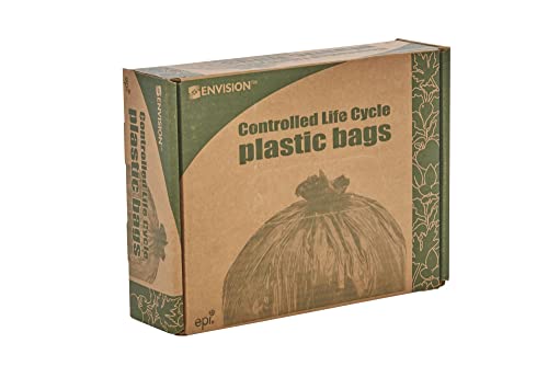 STOUT by Envision G3340E11 Controlled Life-Cycle Plastic Bags, 33" x 40", 33 gal capacity, 1.10 mil thickness, Green (Pack of 40)