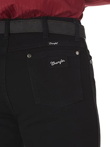 Wrangler mens Cowboy Cut Silver Edition Slim Fit Boot Cut jeans, Black, 38W x 34L US