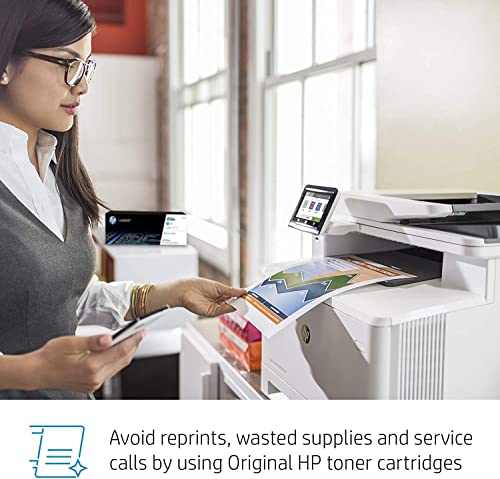 HP Color Laserjet Pro M479fdw Wireless Laser Printer, Print Scan Copy Fax, Auto 2-Sided Printing, 28 ppm, 250-sheet, 512MB, 8.5x14,Compatible with Alexa, Wulic Printer Cable
