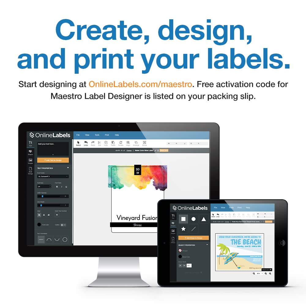 Address Labels - 1.75 x 0.5 - Pack of 8,000 Labels, 100 Sheets - Inkjet/Laser Printer - Online Labels