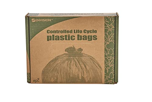 STOUT by Envision G3340E11 Controlled Life-Cycle Plastic Bags, 33" x 40", 33 gal capacity, 1.10 mil thickness, Green (Pack of 40)