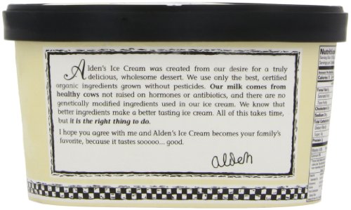 Alden's, Organic Vanilla Bean Ice Cream, 48 oz (Frozen)