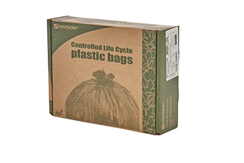 STOUT by Envision G3340E11 Controlled Life-Cycle Plastic Bags, 33" x 40", 33 gal capacity, 1.10 mil thickness, Green (Pack of 40)