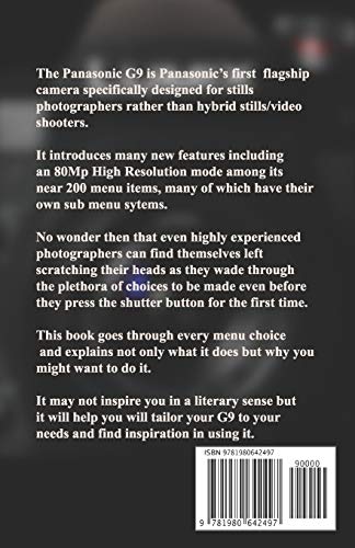 The Panasonic G9 Menu System Simplified
