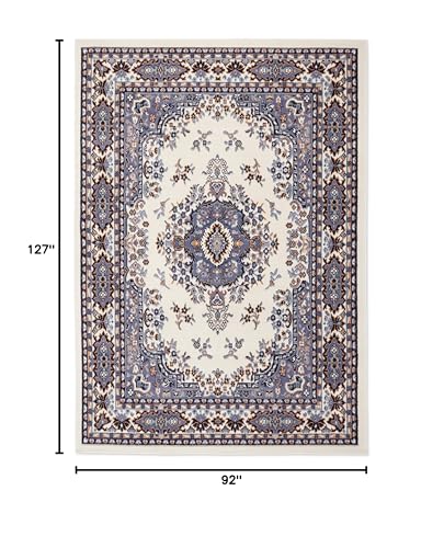 Home Dynamix Premium Sakarya Traditional Medallion Border Area Rug, Porcelain, 7'8"x10'7" Rectangle