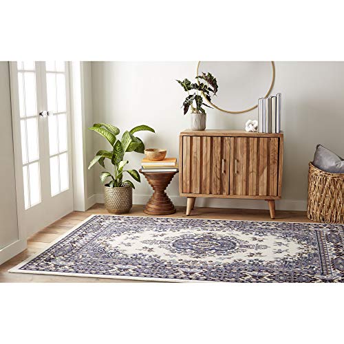 Home Dynamix Premium Sakarya Traditional Medallion Border Area Rug, Porcelain, 7'8"x10'7" Rectangle