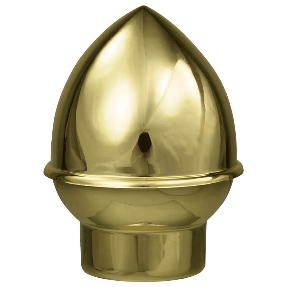 Gold Acorn End Cap Flag Pole Topper Finial (Fits 1 in. Pole)