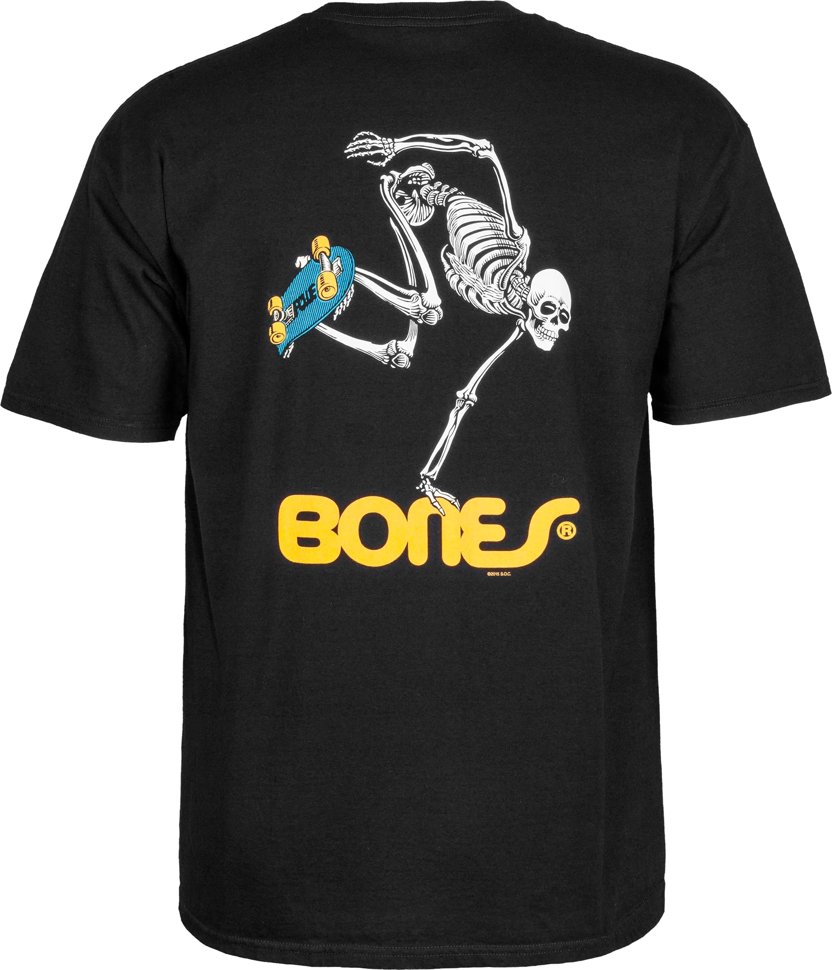 Powell Peralta Skateboard Skeleton T-Shirt, Black, X-Large