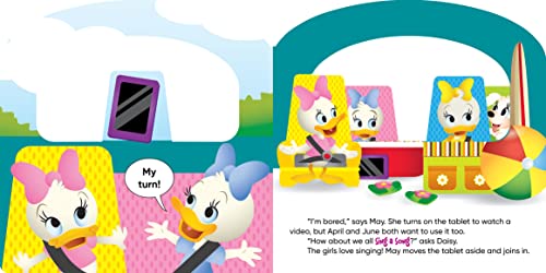 Disney Growing Up Stories with Daisy Duck - Road Tip! Handle Board Book with Fun Tabbed Pages - PI Kids