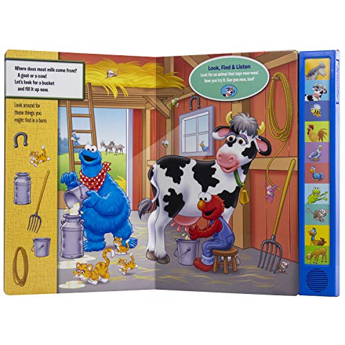 Sesame Street - Elmo's Noisy Farm Look, Find, and Listen Activity Sound Book - PI Kids