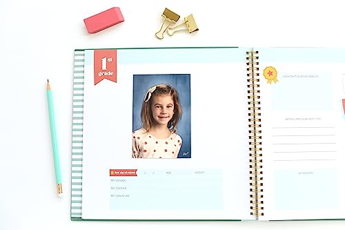 The School Memory Book: A Timeless School Years Memory Book for Preschool - 12th Grade Memories, Keepsakes and Cherished Moments (Storage Pocket Included)