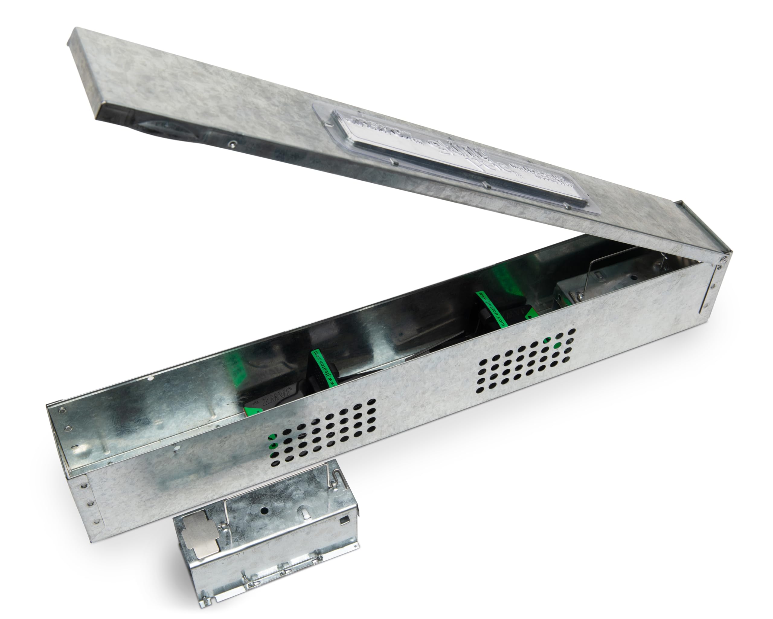 JT Eaton 418CL Skinny Pete Super Slim Multiple Catch Mouse Trap with Clear Window, Catch Up to 10 Mice, No Bait or Poison Needed