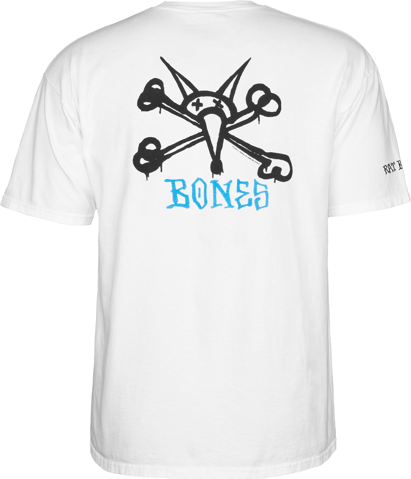 Powell Peralta Rat Bones T-Shirt, White, Medium
