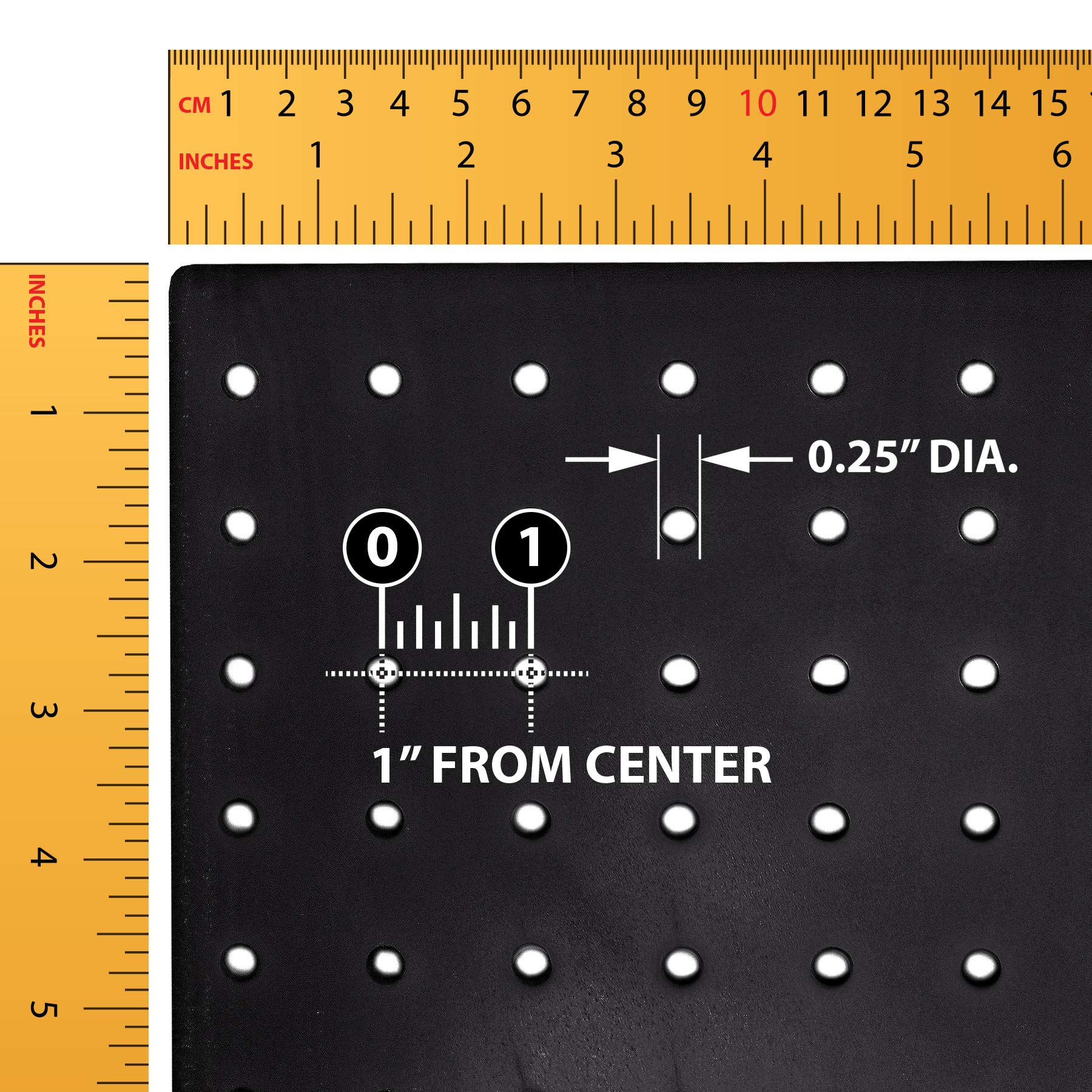 Azar Displays, 703385-BLK, 4 Sided Revolving, Pegboard Counter Display for Vendors Storage Necklace Jewelry Organizer for Selling at Trade Shows or Craft Shows Rotating, Black, 8β X 20β