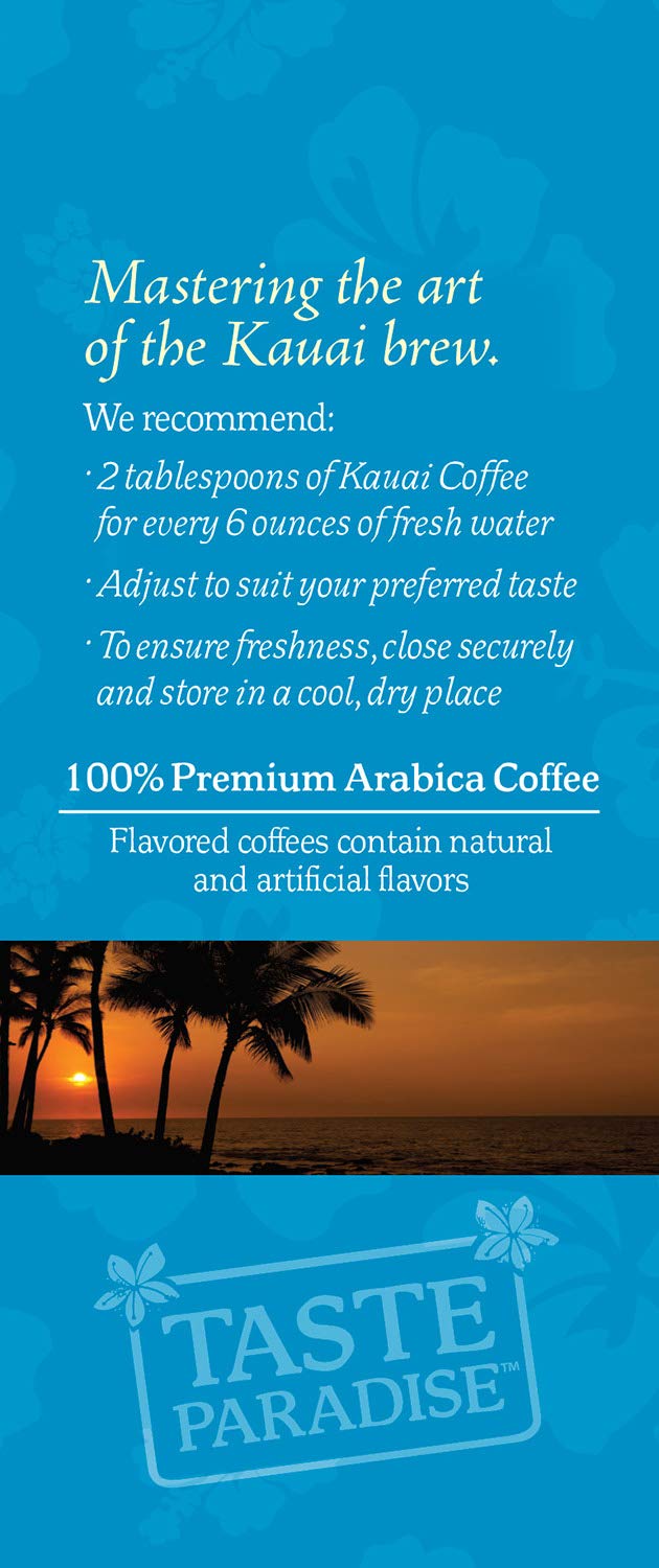 Kauai Hawaiian Ground Coffee, Koloa Estate Medium Roast (10 Ounce) - Gourmet Arabica Coffee From Hawaii's Largest Coffee Grower, Bold, Rich Blend