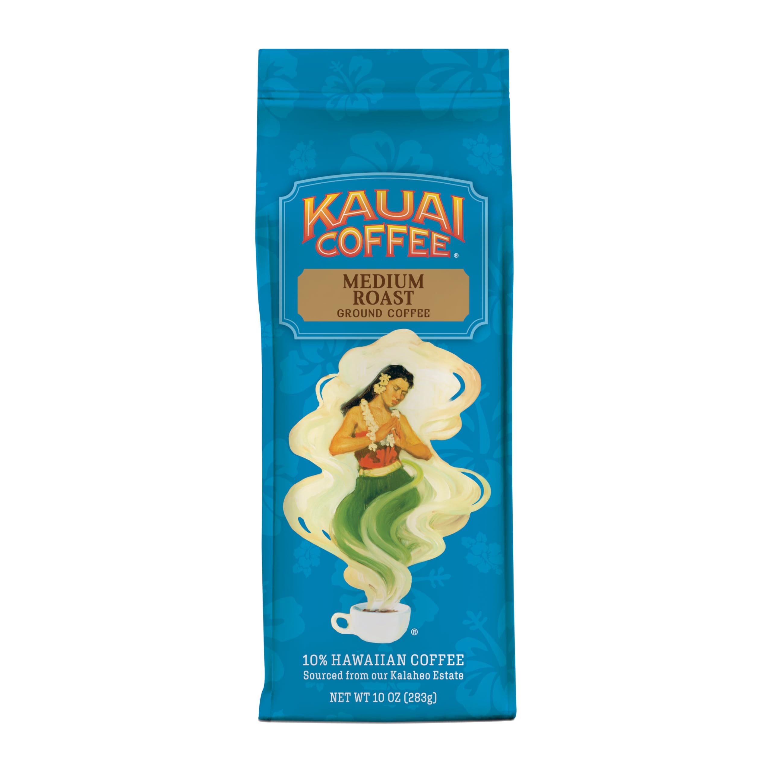 Kauai Hawaiian Ground Coffee, Koloa Estate Medium Roast (10 Ounce) - Gourmet Arabica Coffee From Hawaii's Largest Coffee Grower, Bold, Rich Blend