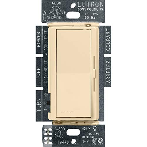 Lutron Diva LED+ Dimmer Switch for Dimmable LED, Halogen and Incandescent Bulbs, 150 Watt, Single-Pole or 3-Way, DVCL-153P-IV, Ivory