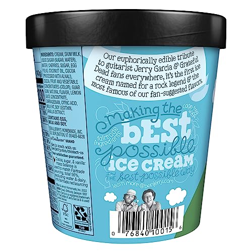 Ben & Jerry's Cherry Garcia Ice Cream Pint Non-GMO 16 oz