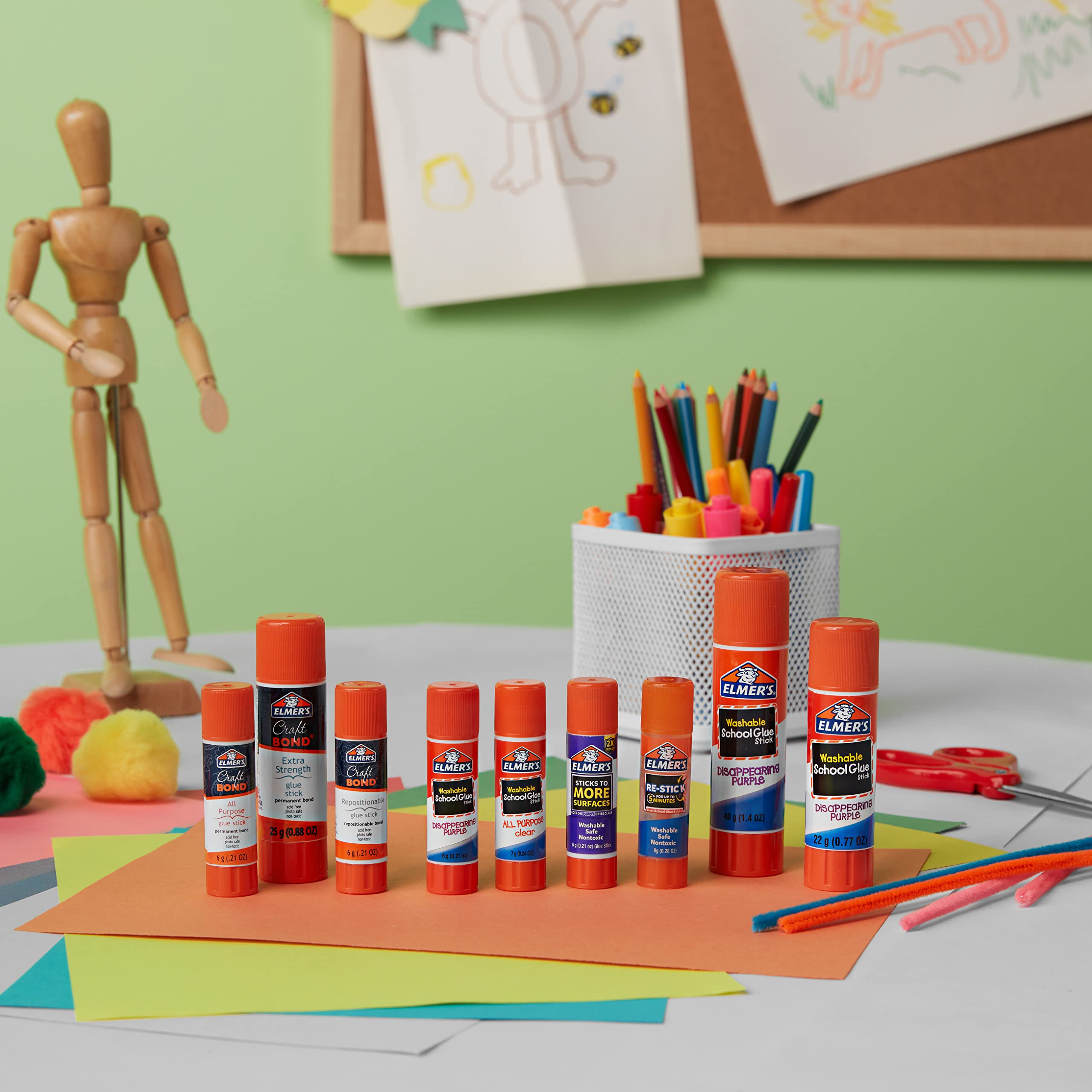 Elmer's Jumbo Disappearing Purple School Glue Stick, 1.4 Ounces