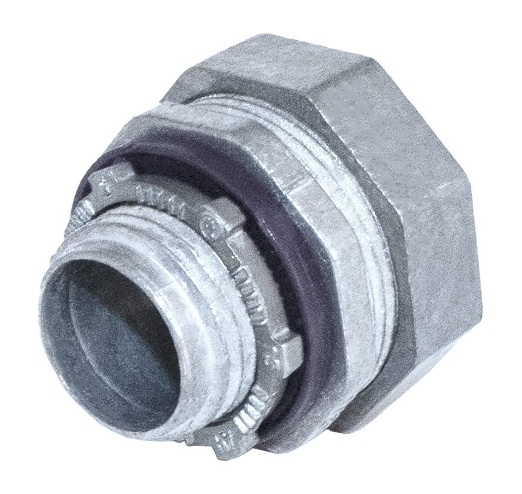 Sigma Electric, Gray, Size Sigma Engineered Solutions ProConnex 49431 Liquid-Tight Straight Connector 3/4-Inch Conduit Fitting, 1-Pack