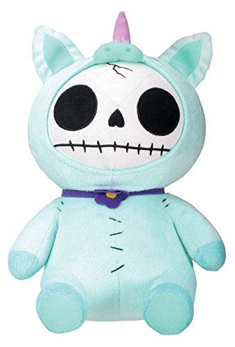 SUMMIT COLLECTION Furrybones Teal Unicorn Unie Wearing Purple Daisy Collar Plush Doll