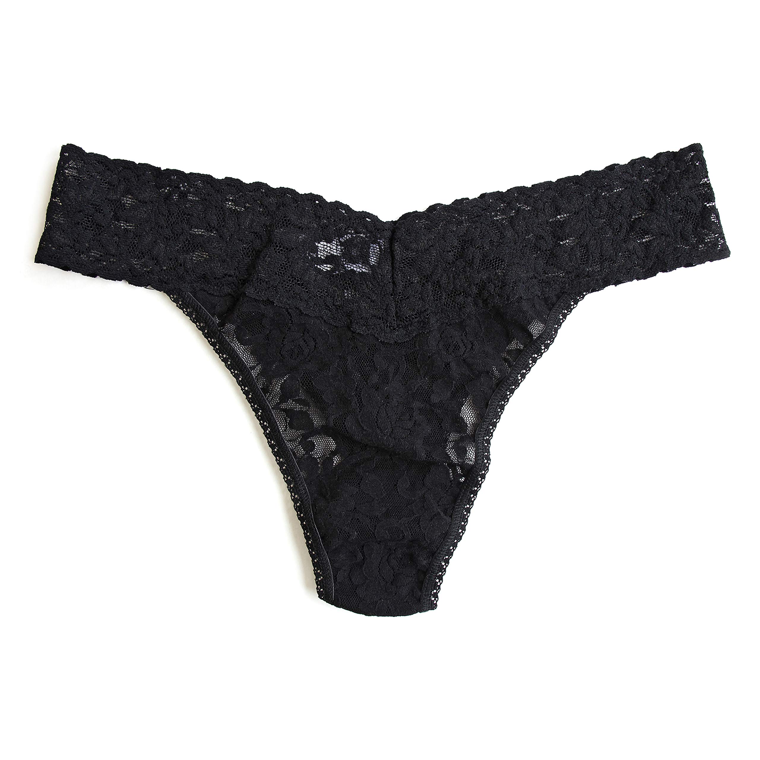 hanky panky, Signature Lace Original Rise Thong, One Size (4-14), Black