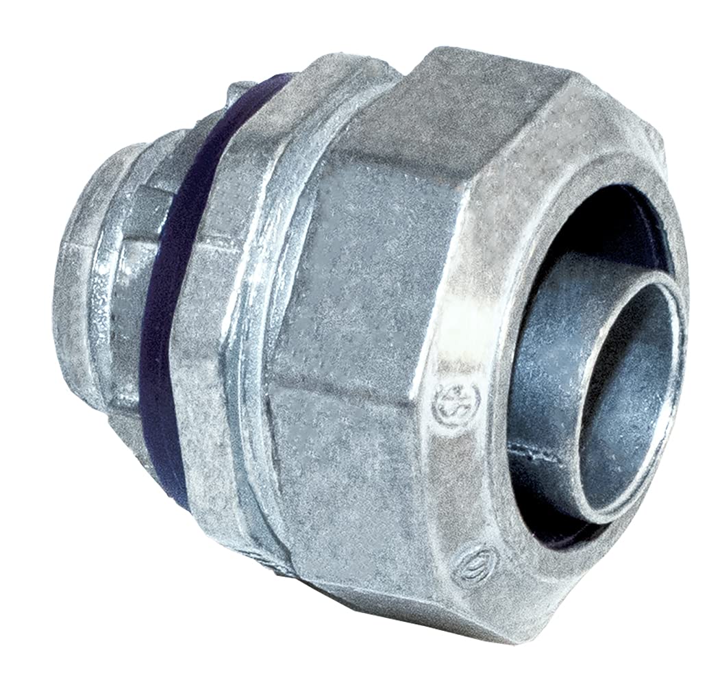 Sigma Electric, Gray, Size Sigma Engineered Solutions ProConnex 49431 Liquid-Tight Straight Connector 3/4-Inch Conduit Fitting, 1-Pack