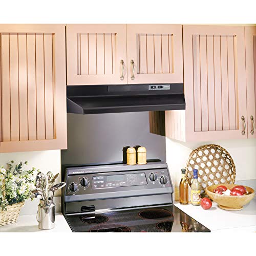 Broan-NuTone F404223 Exhaust Fan for Under Cabinet Two-Speed Four-Way Range Hood, 42-Inch, Black