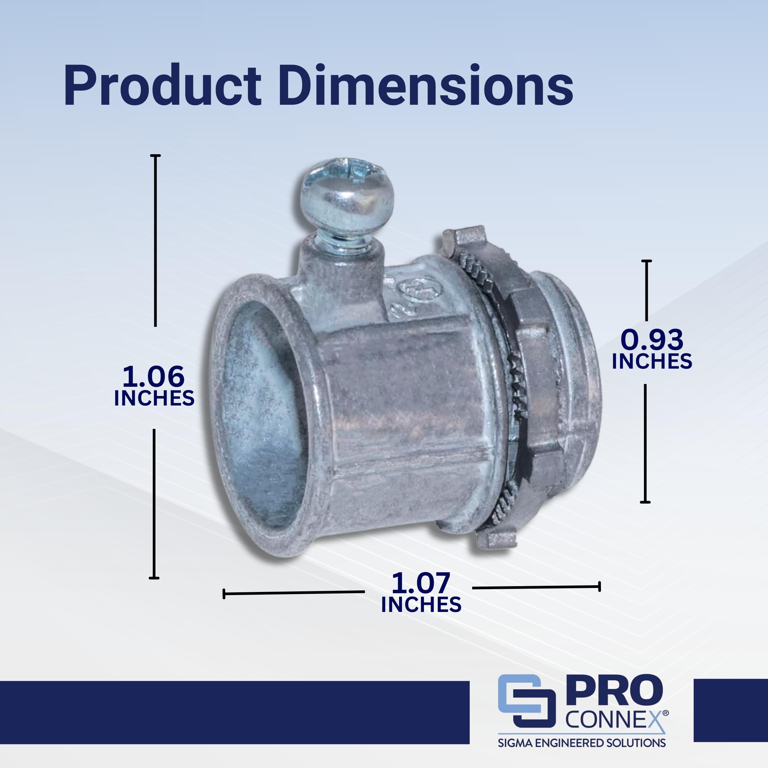 SIGMA ENGINEERED SOLUTIONS ProConnex TC-501 EMT Set Screw Connector 1/2" 50-Pack