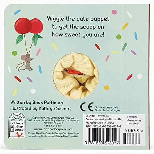 I Like You More Than Ice Cream Finger Puppet Board Book for Little Dessert Lovers, Ages 1-4 (Finger Puppet Book)