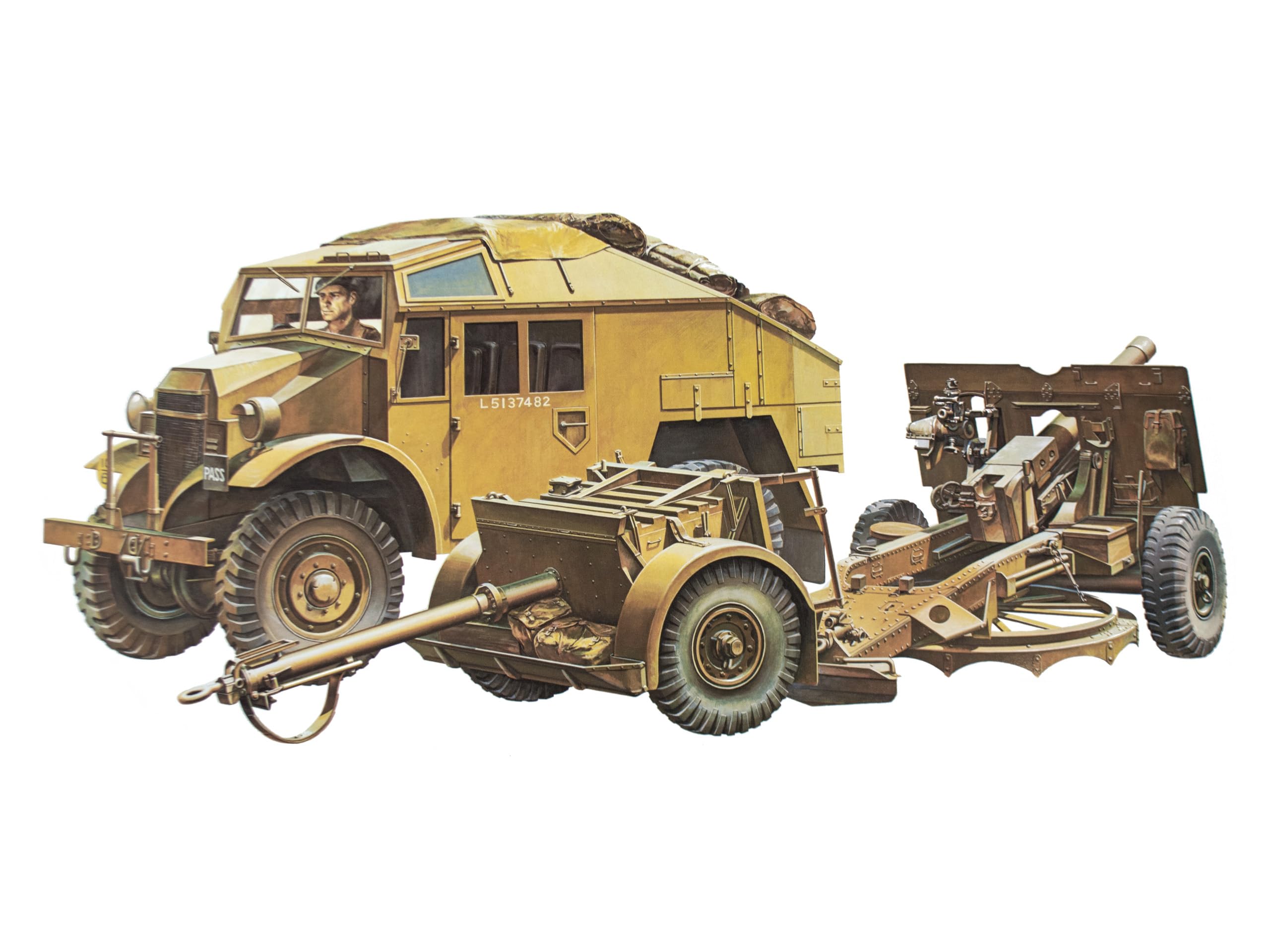 Tamiya 1/35 British 25Lb Gun & Quad