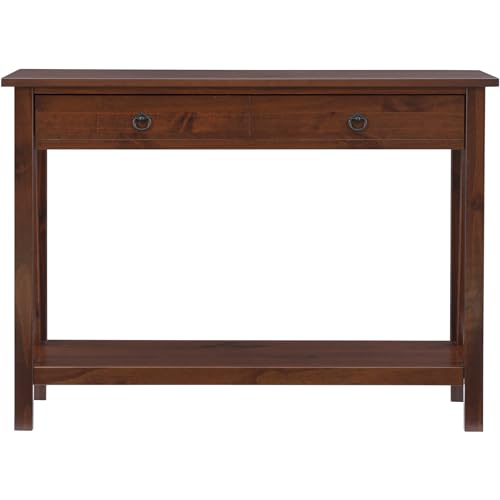 Linon Home Dcor Console Table, 42.01"w x 13.98"d x 30.71"h, Antique Tobacco