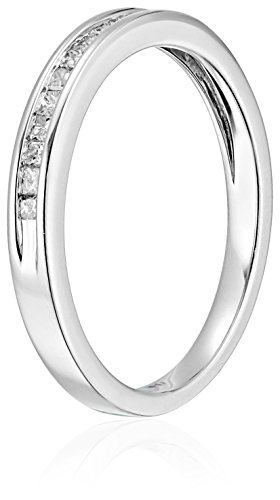 Beyond Brilliance 14k White Gold Princess-Cut Diamond Wedding Band (1/4cttw, I-J Color, I2-I3 Clarity), Size 9