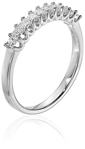 1/2 cttw, 14k White Gold Princess-cut Diamond Bridal Wedding Band Ring (1/2 cttw, H-I, I1-I2)