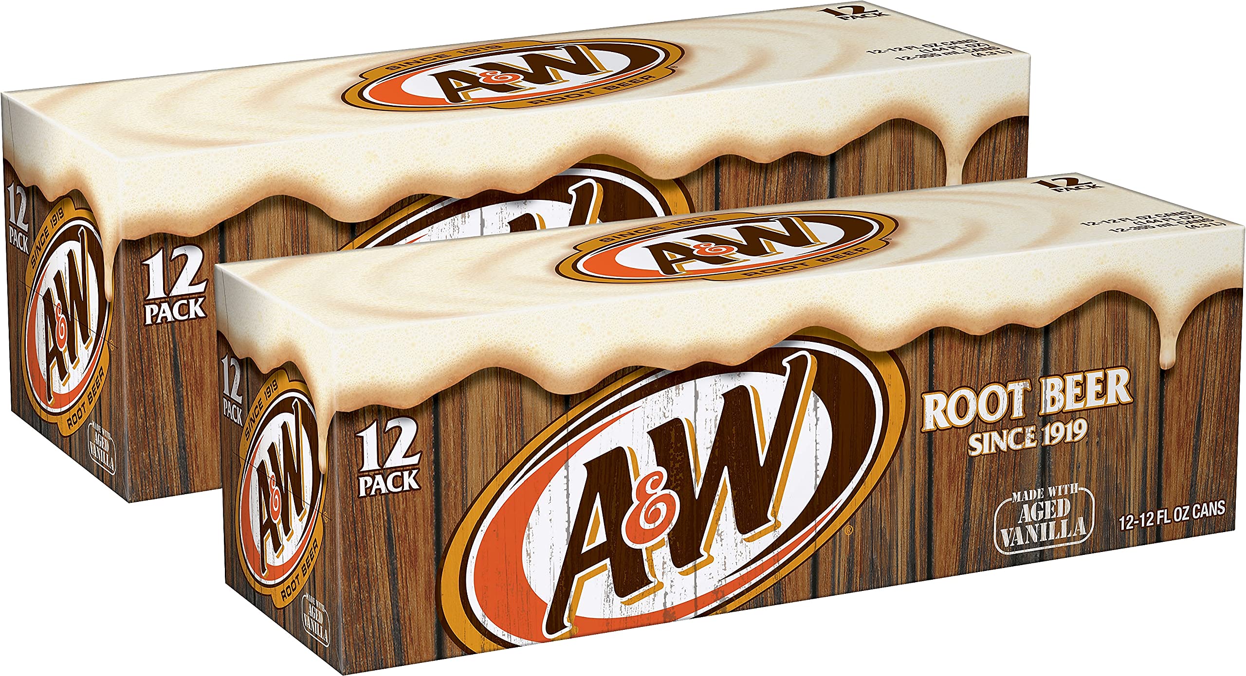 A&W Root Beer Soda, 12 oz., 24/Carton