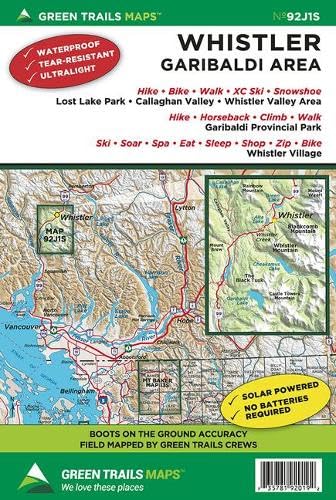 Whistler, BC Canada No. 92J1S (Green Trails Maps)