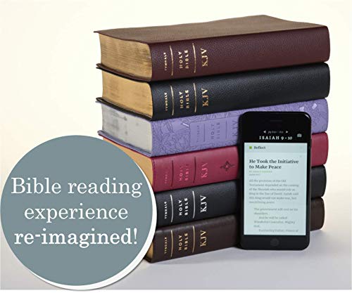 KJV Personal Size Giant Print Bible, Filament Enabled (LeatherLike, Floral Leaf Teal, Indexed, Red Letter)