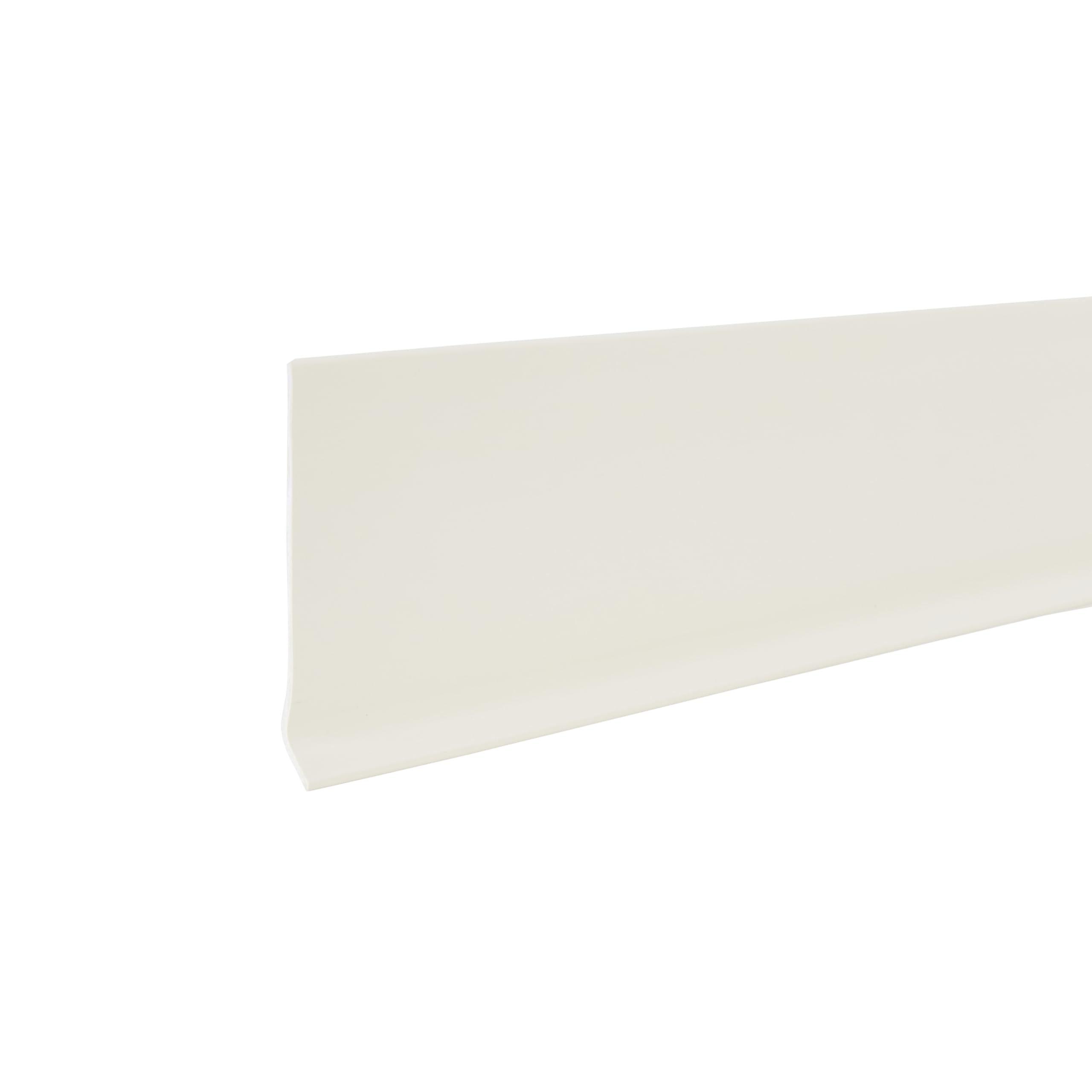 M-D Building Products 4-Inch x 60-Feet Dry Back Vinyl Wall Base, Flexible Dry Back Vinyl Trim with Toe - Easy Install Molding Trim for Floors and Baseboards, Almond (73899)