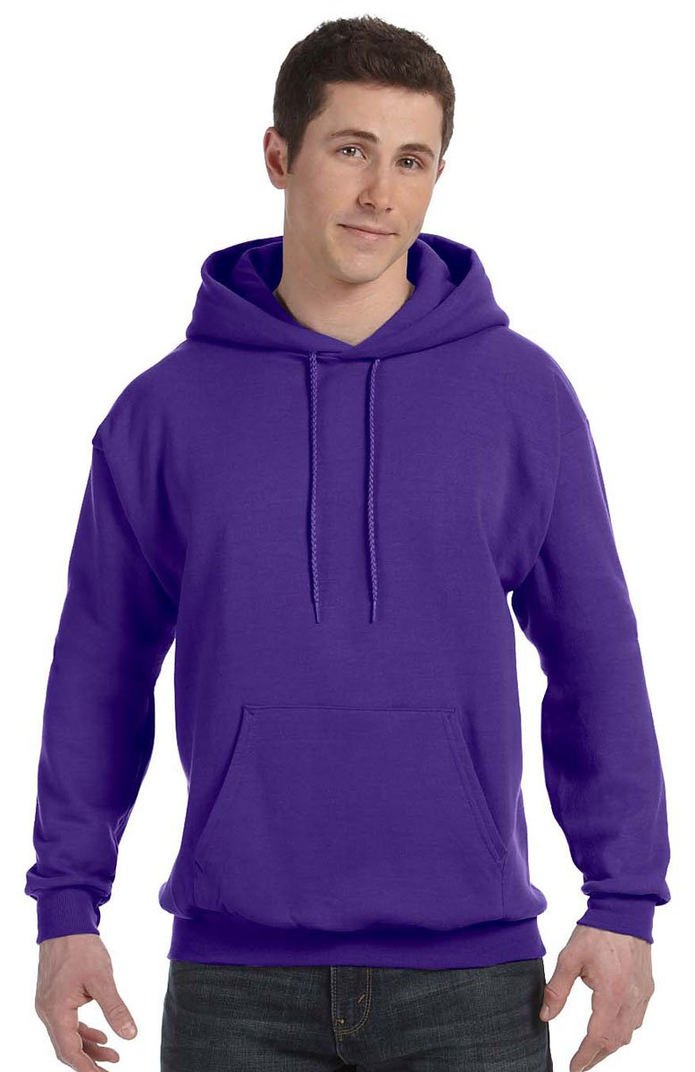 Hanes Adult EcoSmart Pullover Hood, Purple, XX-Large