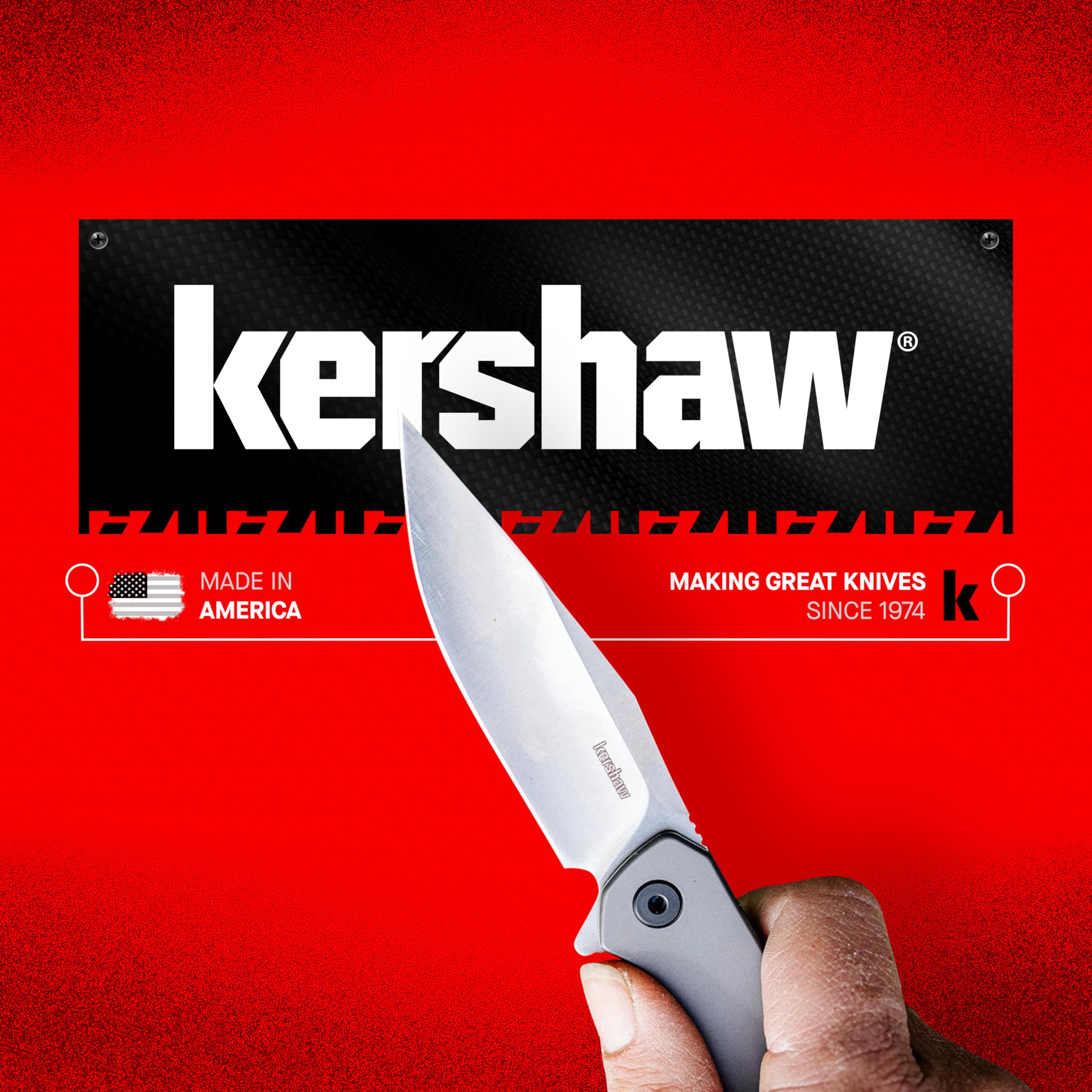 Kershaw Blur Olive and Black Pocket Knife, 3.4โ Stainless Steel Blade with Assisted Opening, Olive Aluminum Handle with Deep-Carry Pocketclip, Small Folding Knife