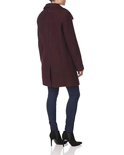 Calvin Klein Women's Wool Jacket, Chianti Black, Medium
