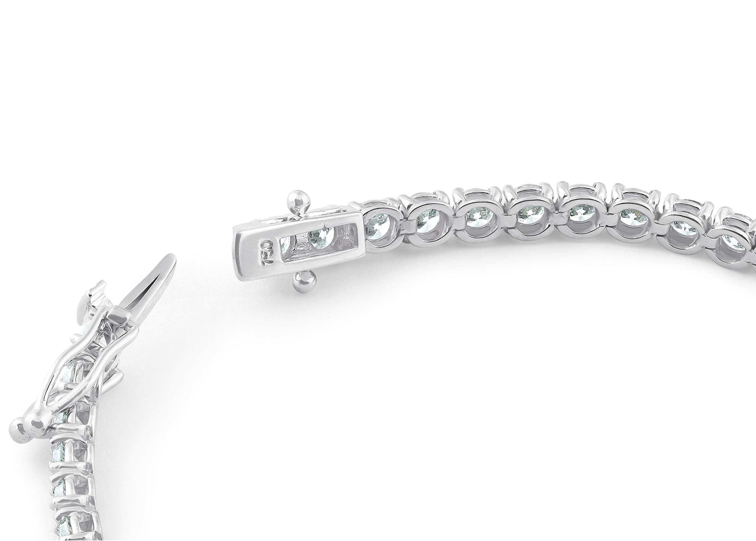 7ct Diamond Tennis Bracelet 14K White Gold Women's 7" Round Cut