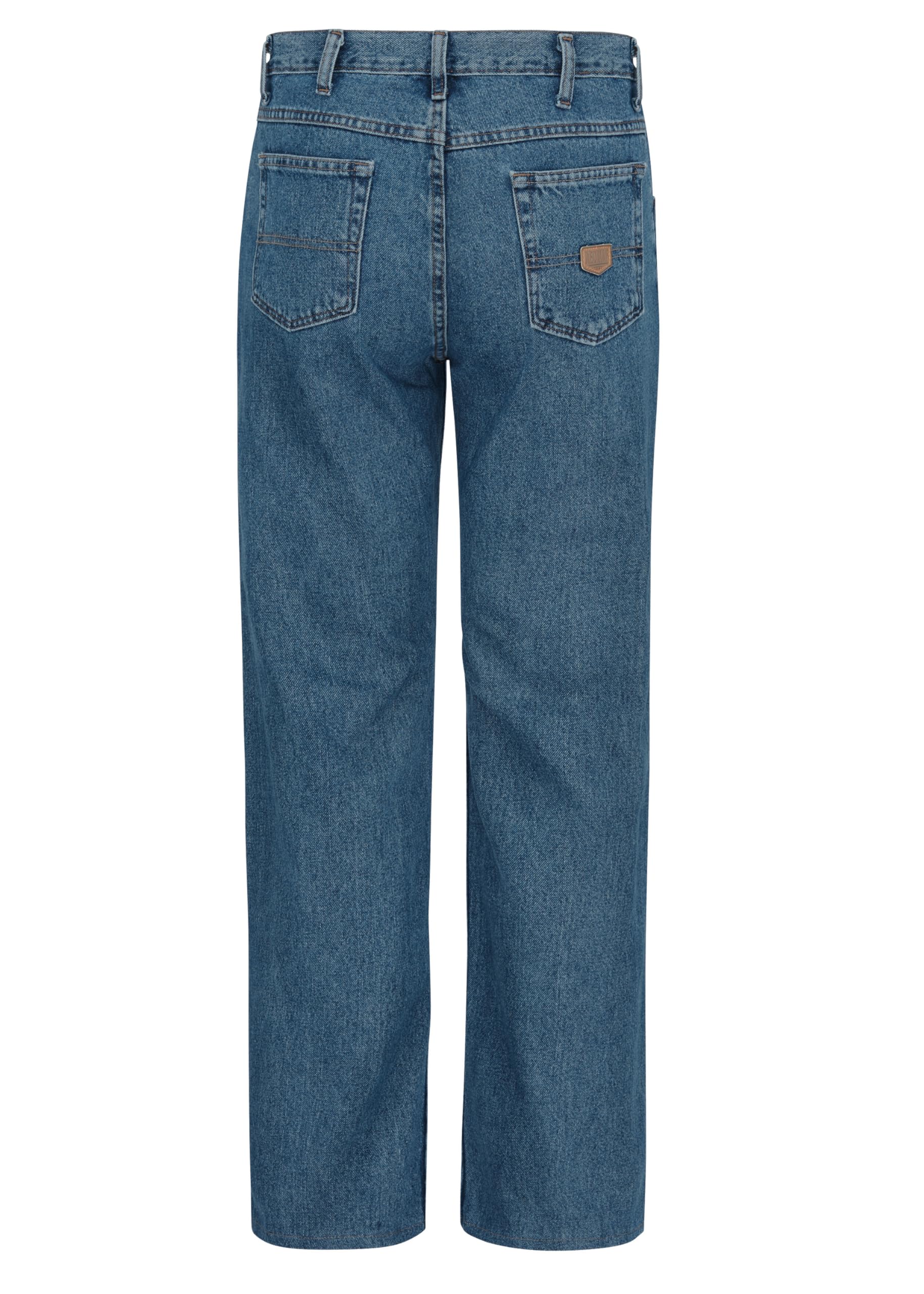 Red Kap Men's Relaxed Fit Jean, Stonewash, 32x32
