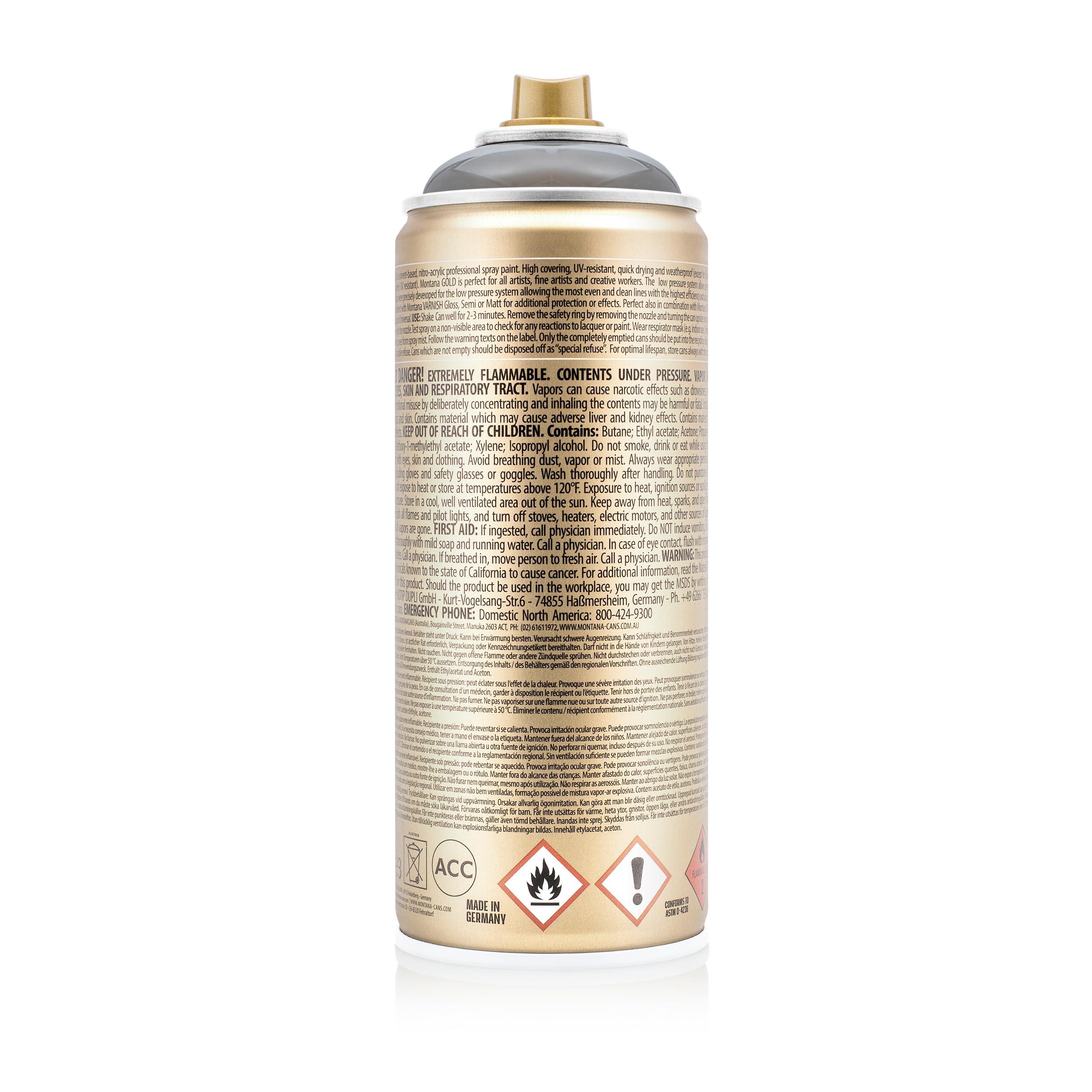 Montana Cans Montana GOLD 400 ml Color, Transparent Black Spray Paint, MXG-T9000, 13.53 Fl Oz (Pack of 1)