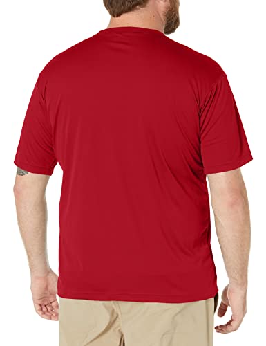Columbia Men's Meeker Peak Short Sleeve Crew, Red Velvet, XX-Large