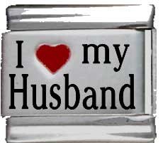 I Heart My Husband Red Heart Laser Italian Charm